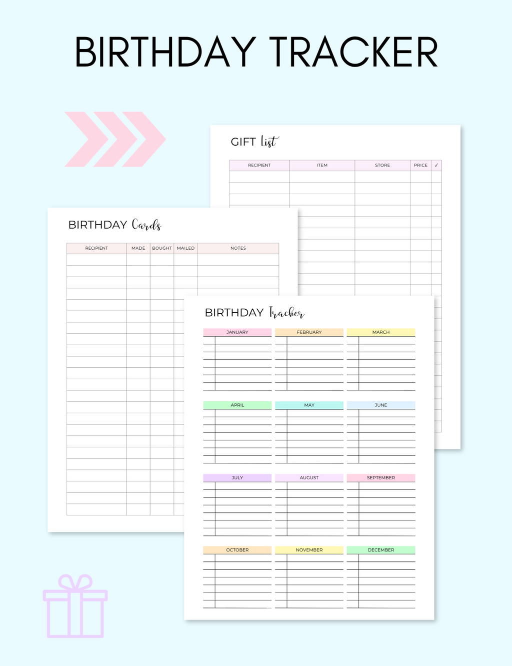 Birthday Tracker | A Blissfully Beautiful Boutique