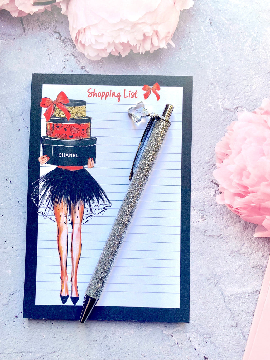 Luxury Holiday Shopping List Notepad Memo Pad | A Blissfully Beautiful ...