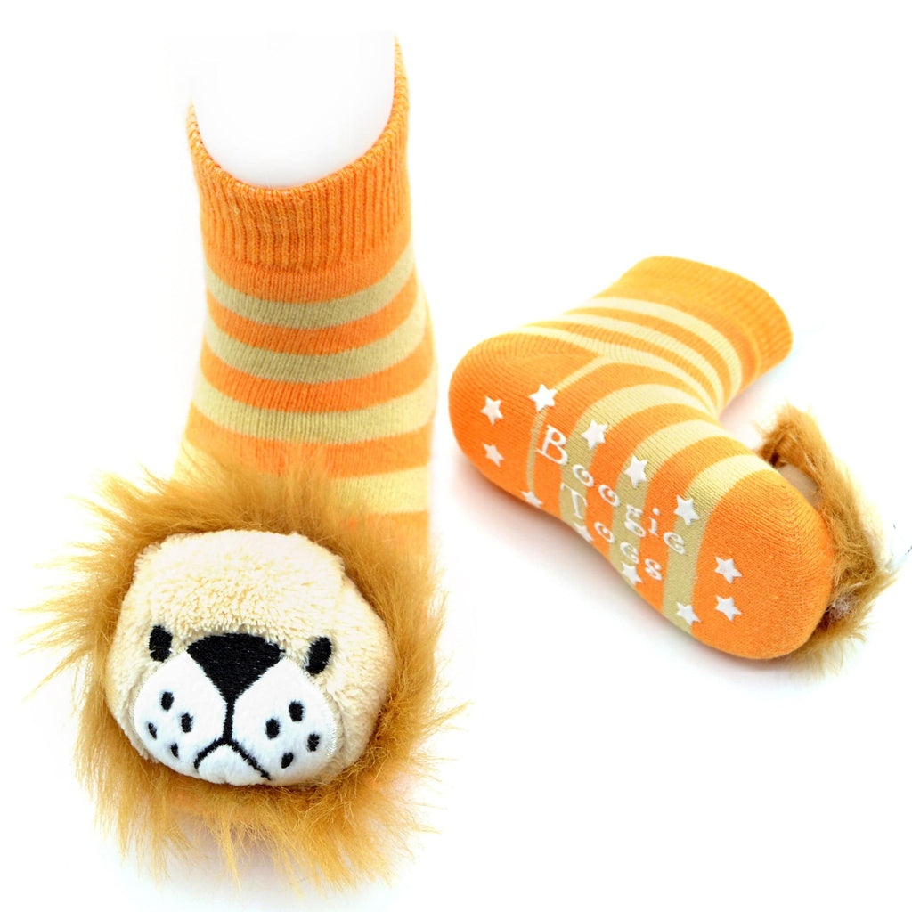 Boogie Toes - Lion Rattle Socks | A Blissfully Beautiful Boutique